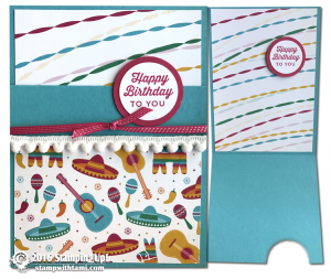 CARD: Fun Birthday Fiesta "Drop Fold" card - Stampin' Up! Demonstrator ...
