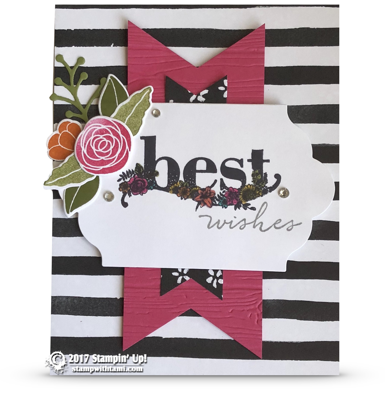 SNEAK PEEK Best Wishes Card From Happy Wishes Stamps Stampin Up