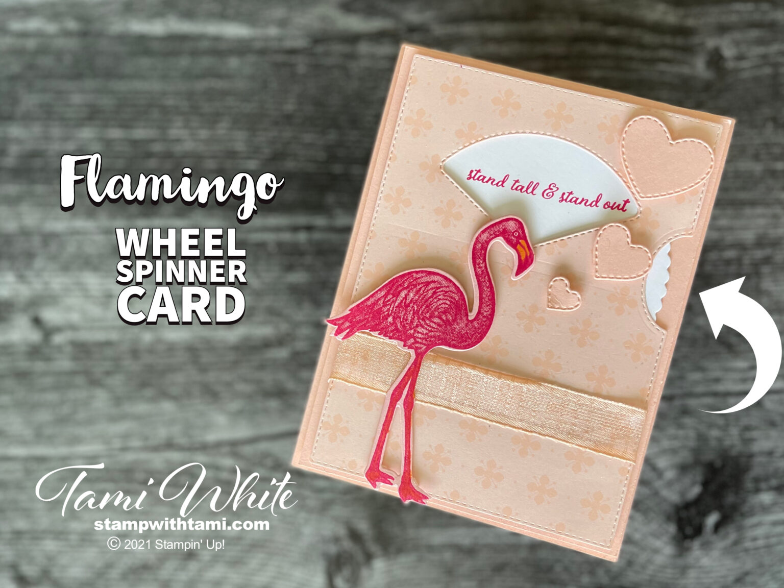 Friendly Flamingo Spinner Card Tutorial | Stampin Up | StampWithTami