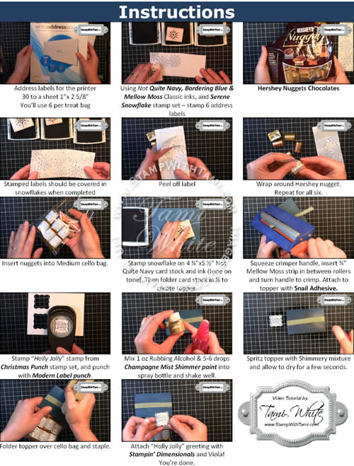 VIDEO TUTORIAL: Personalized Chocolate Goody Bag - Stampin' Up! Demonstrator: Tami White ...