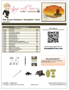 VIDEO TUTORIAL: Campfire Card - Stampin' Up! Demonstrator: Tami White ...