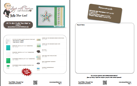 VIDEO: Hello Star Window Card - Stampin' Up! Demonstrator: Tami White ...