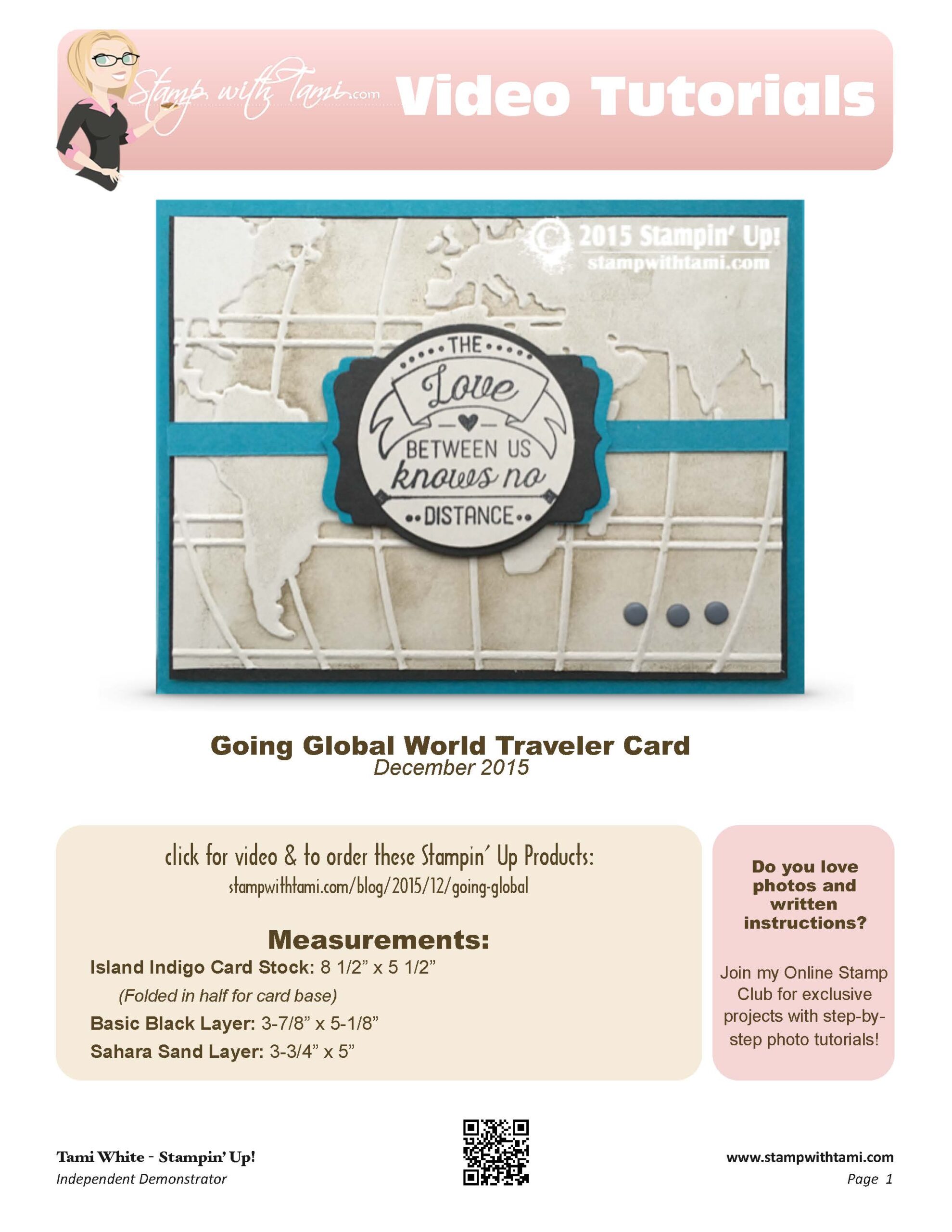 VIDEO: Going Global World Map Love Card - Stampin' Up! Demonstrator ...