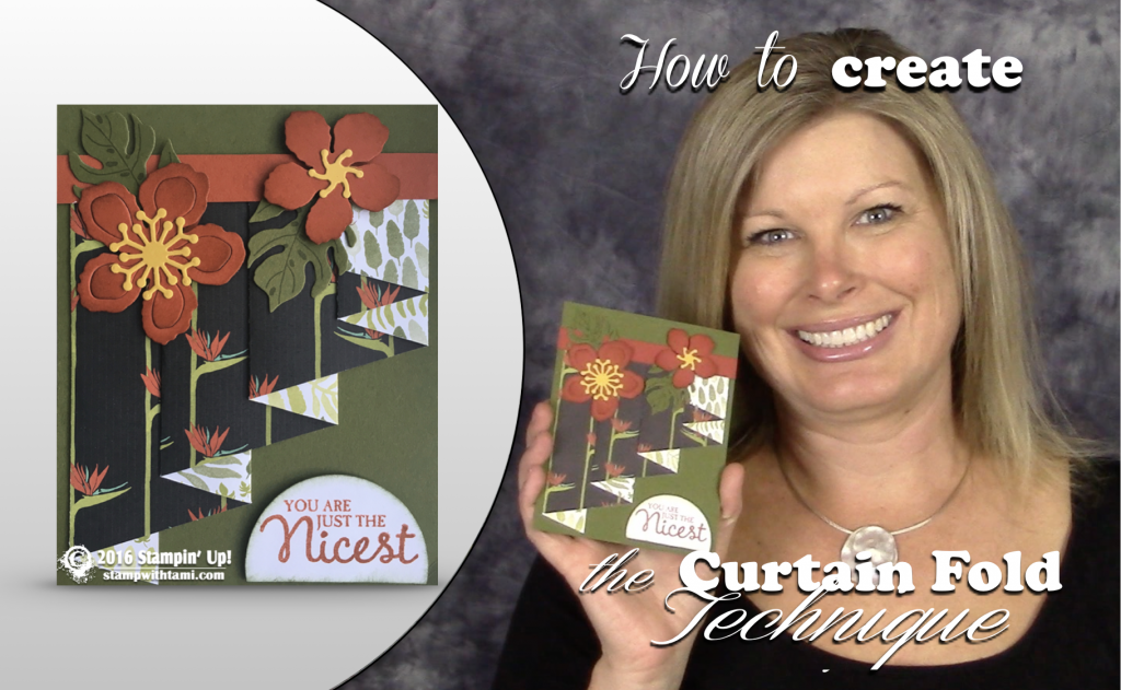 VIDEO: How to make a Curtain Fold Technique Card - Stampin' Up ...