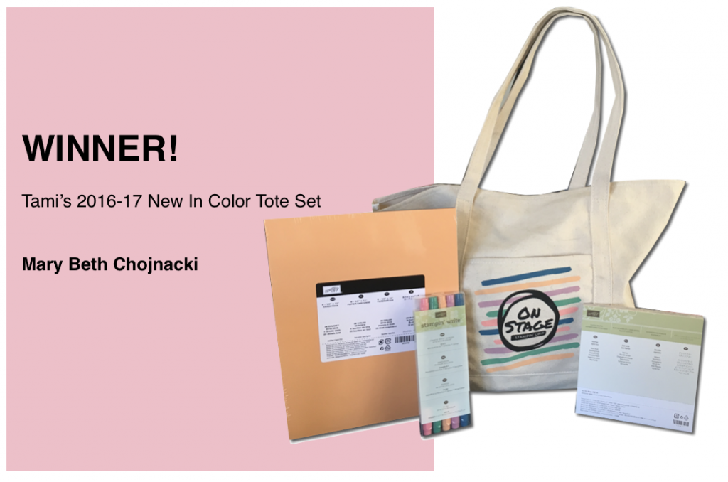 WINNERS ANNOUNCED: Congratulations to all three winners - Stampin' Up ...