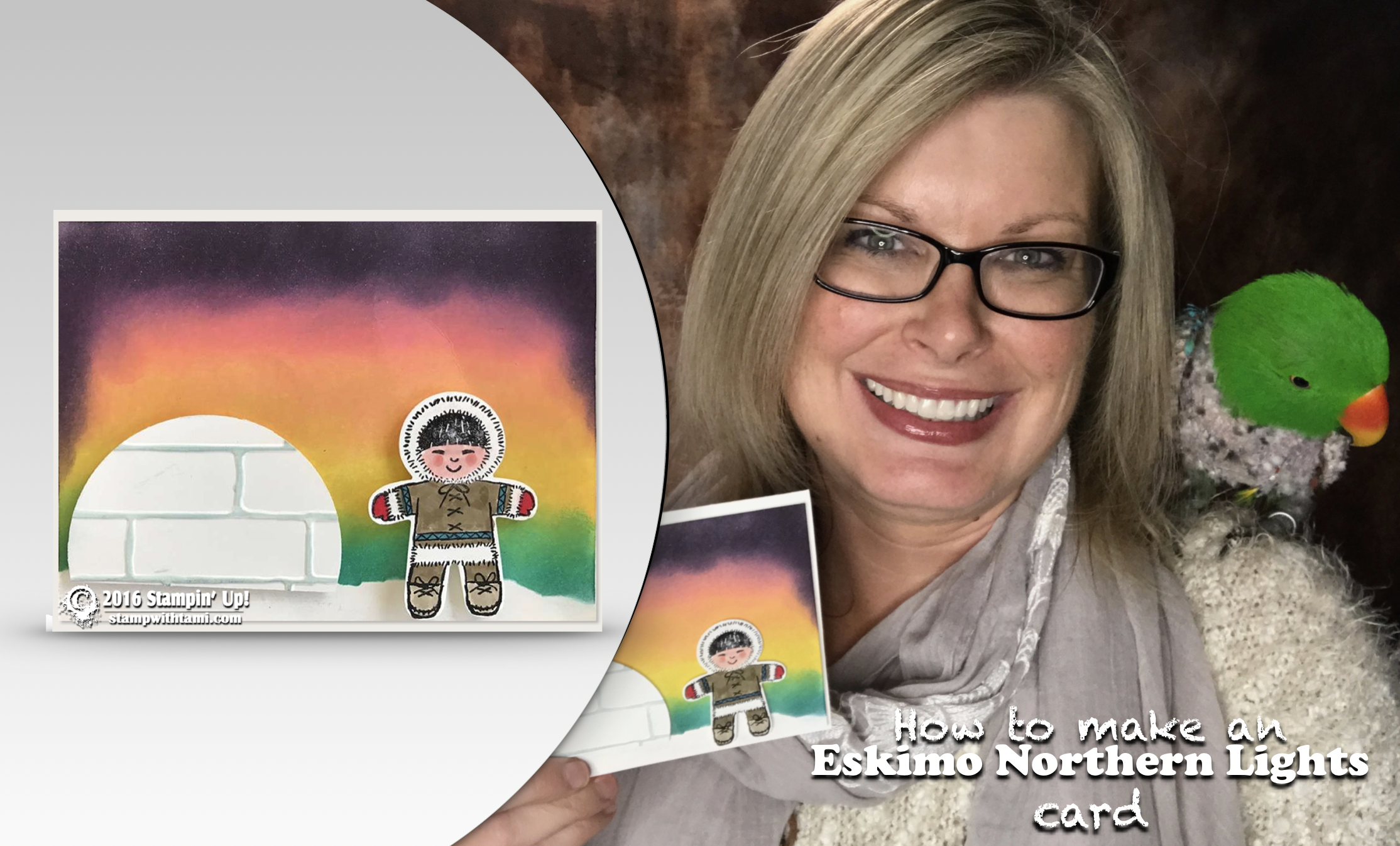 VIDEO: How to make a beautiful Northern Lights Alaskan Eskimo Card ...