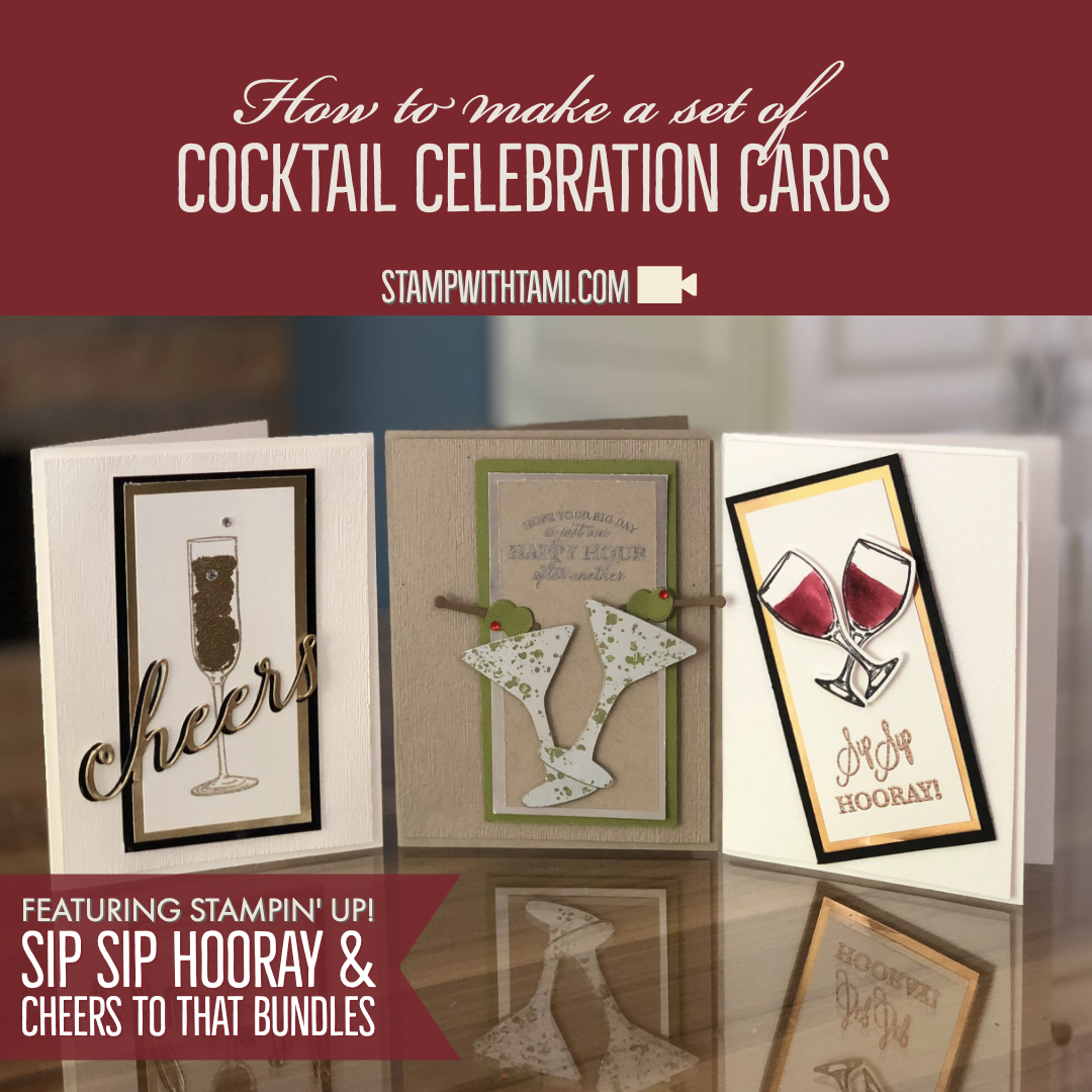 ONLINE CLASS & VIDEO: How to make a set of Cocktail Celebration Cards ...