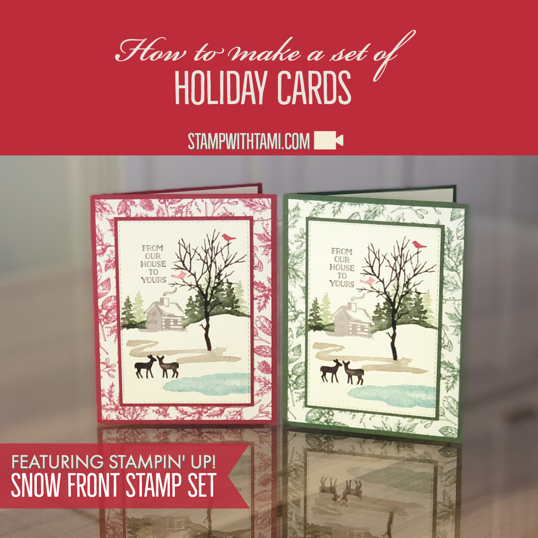ONLINE CLASS & VIDEO: How to make a Holiday Card with the Snow Front ...
