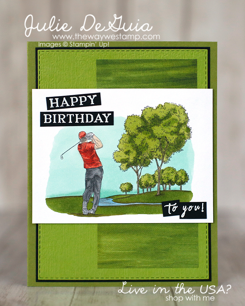 SNEAK PEEK: Golf Birthday card from the Clubhouse Stamp Set - Stampin ...