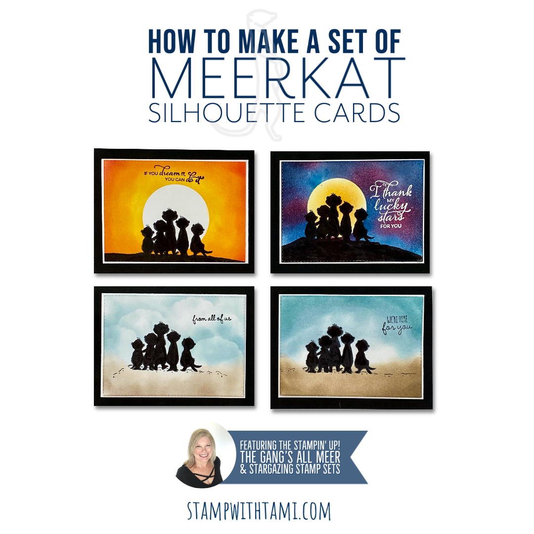VIDEO: How to make a set of Meerkat Silhouette Cards - Stampin' Up ...