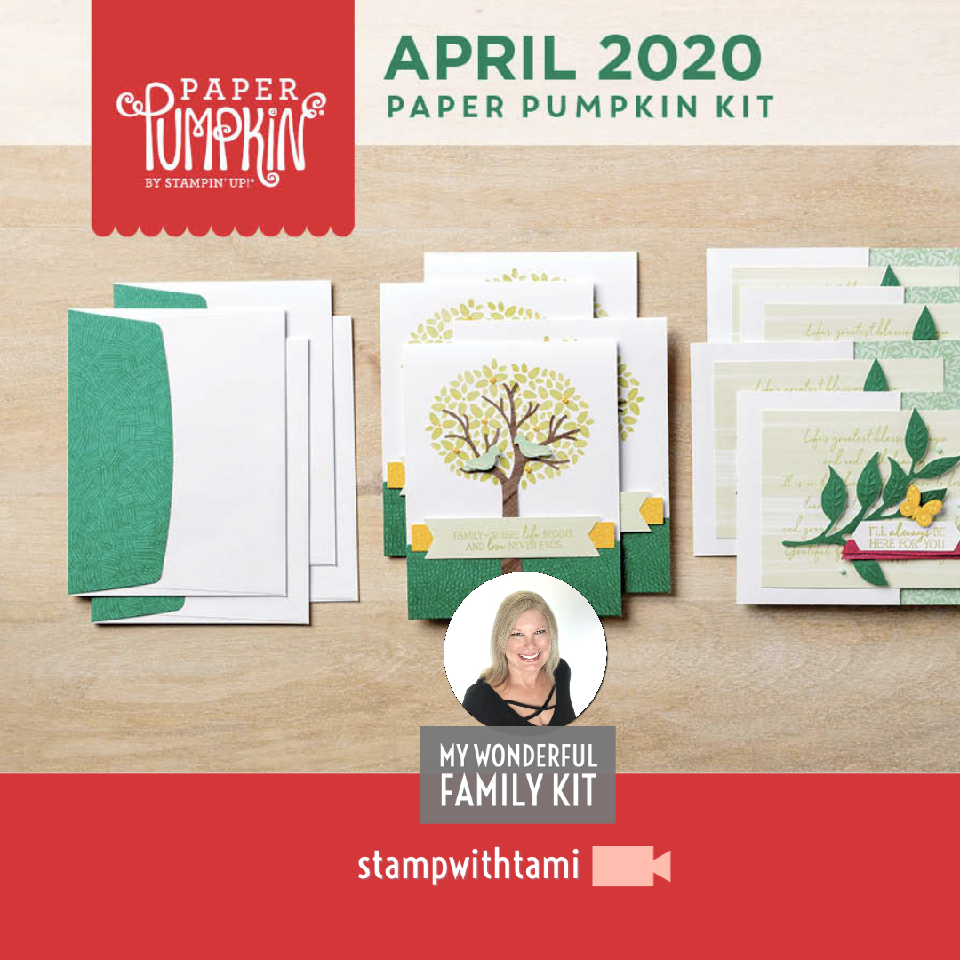 VIDEO: April Paper Pumpkin Kit "My Wonderful Family" Card Kit - Stampin ...