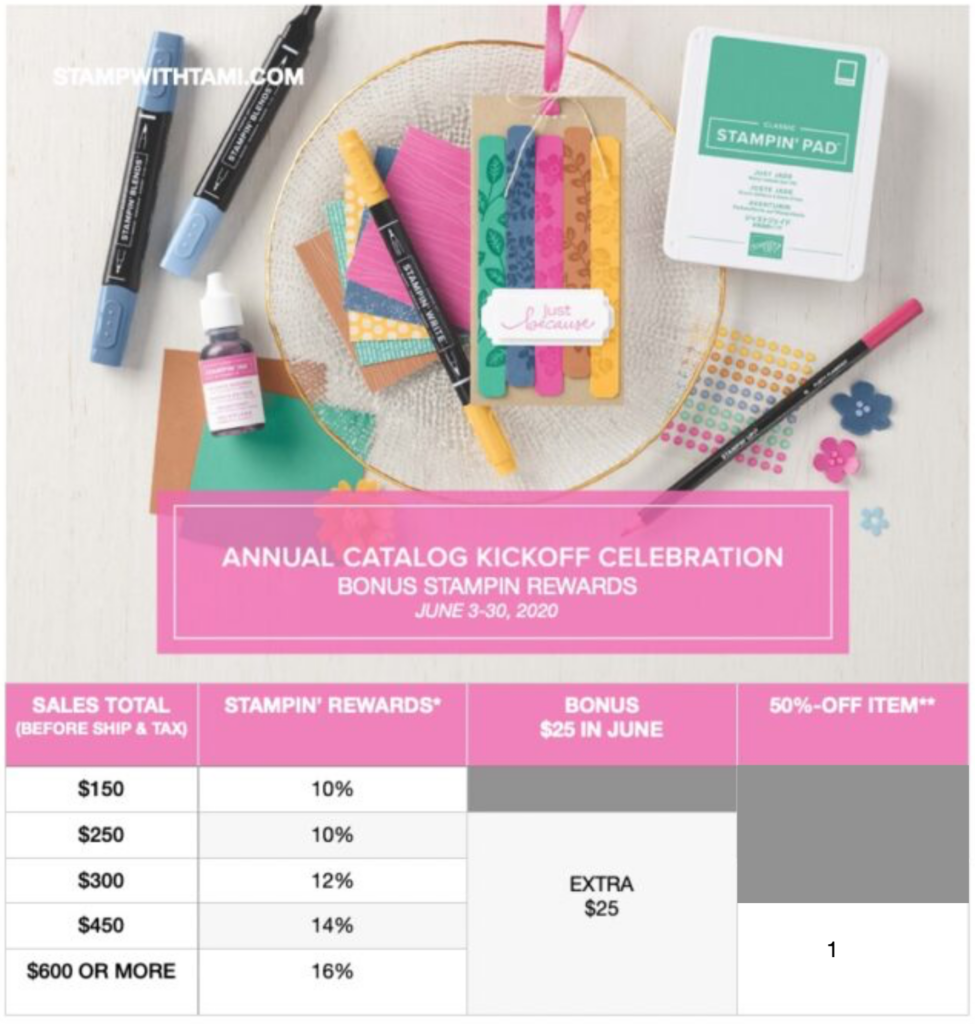 SPECIAL: $25 Bonus Stampin Rewards on qualifying orders June 3-30 ...