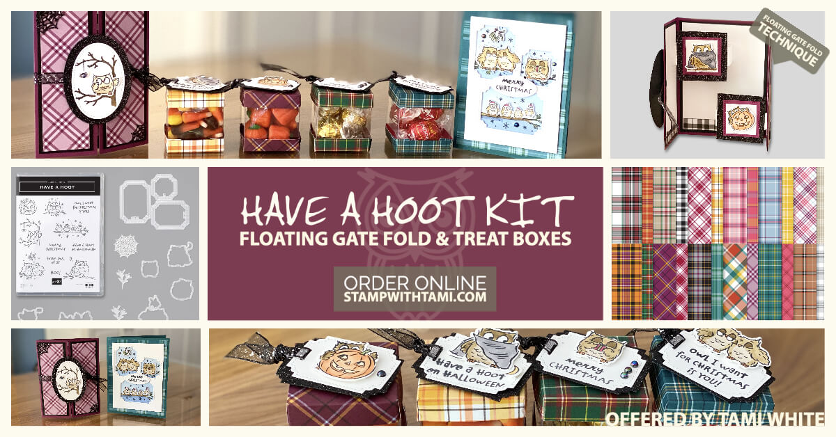 Hoot Floating Gate Fold and Gift Box Class Kit | StampWithTami.com