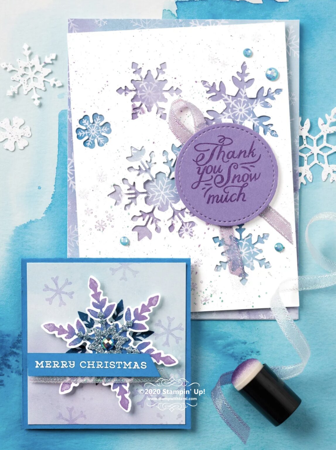 Snowflake Splendor Holiday Card | Stampin' Up! | StampWithTami.com