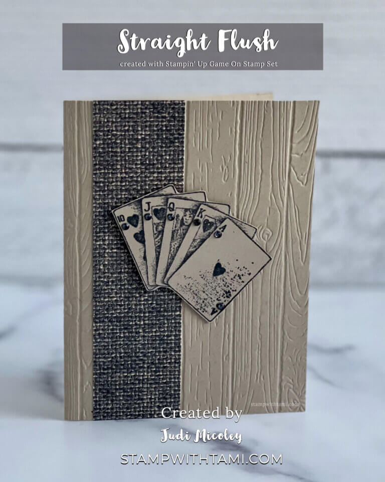 Straight Flush Card | Stampin' Up! | StampWithTami.com