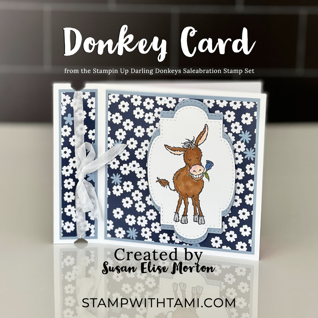 Darling Donkey Book Binding Card | Stampin' Up! | StampWIthTami.com