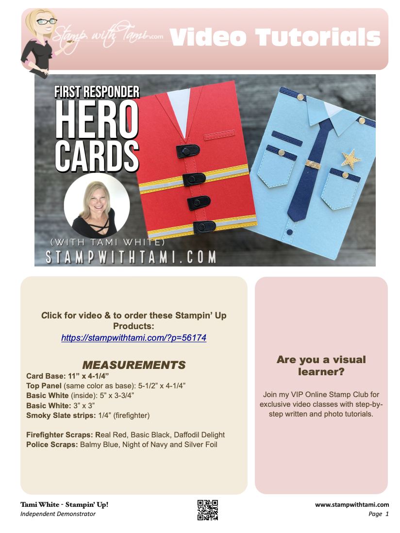 First Responder Hero Card | Stampin' Up! | StampWithTami.com