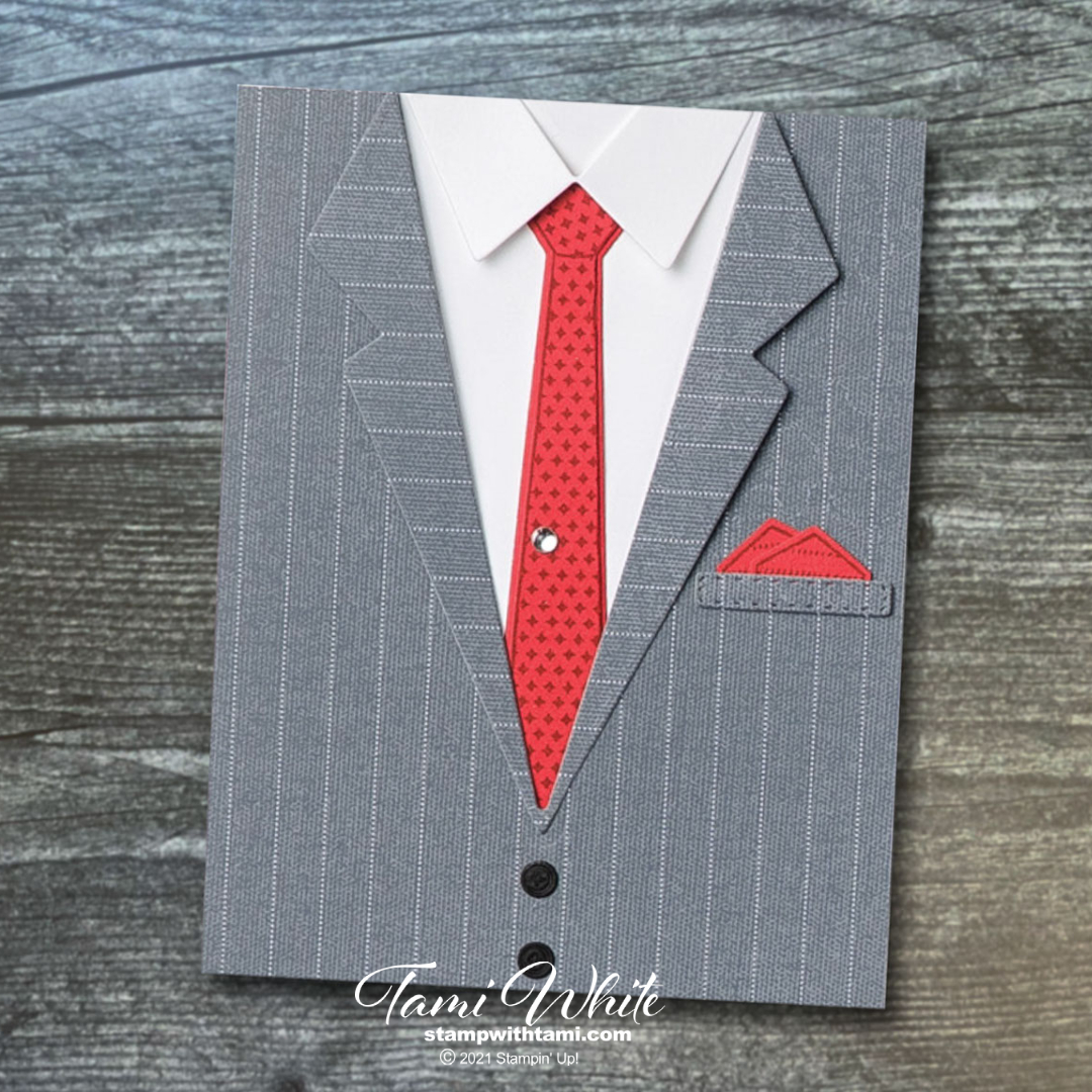 Well Suited Card Tutorial | Stampin' Up! | StampWithTami.com