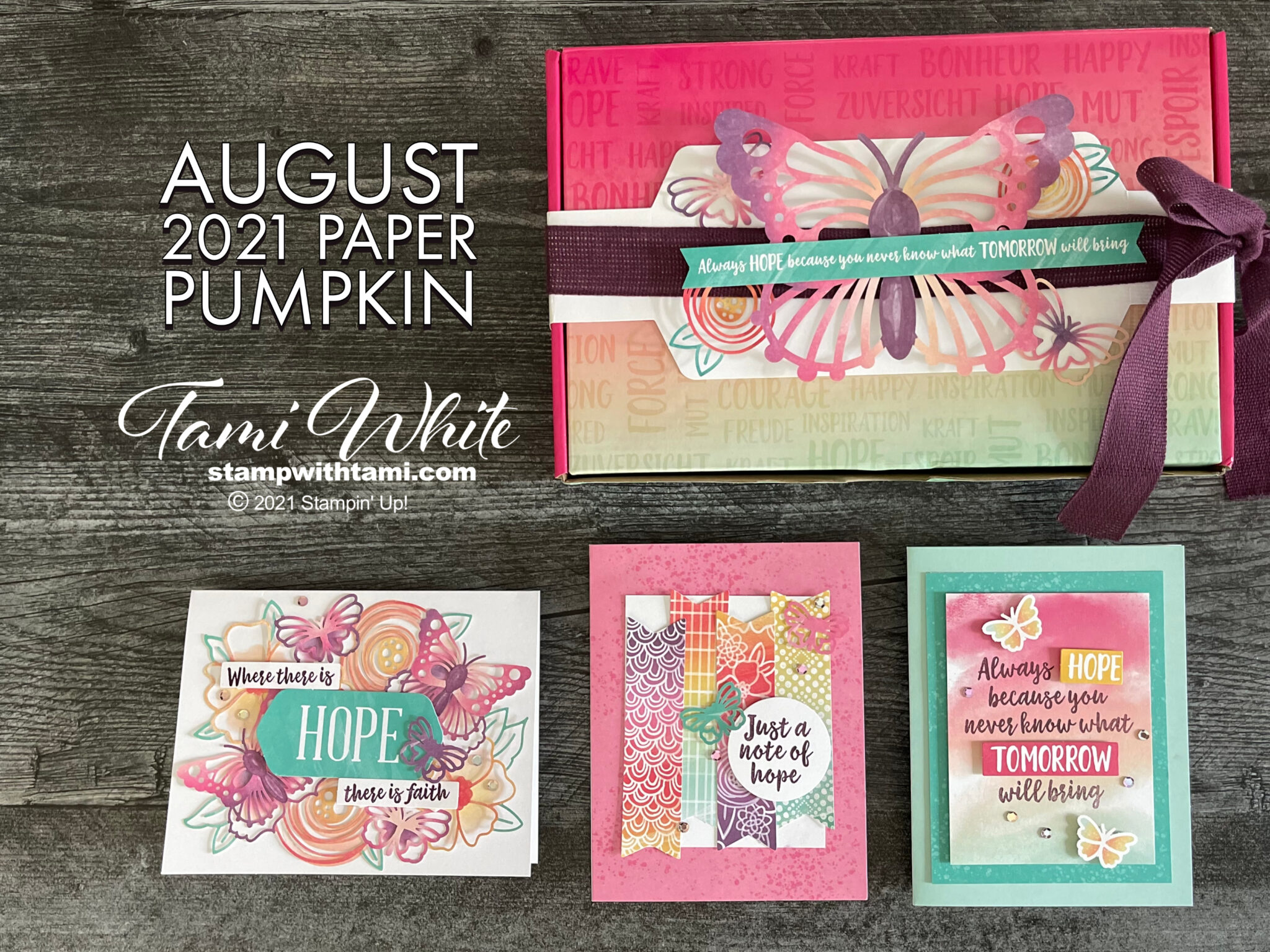 2021 August Paper Pumpkin Kit: Hope Box | Stampin Up | StampWithTami