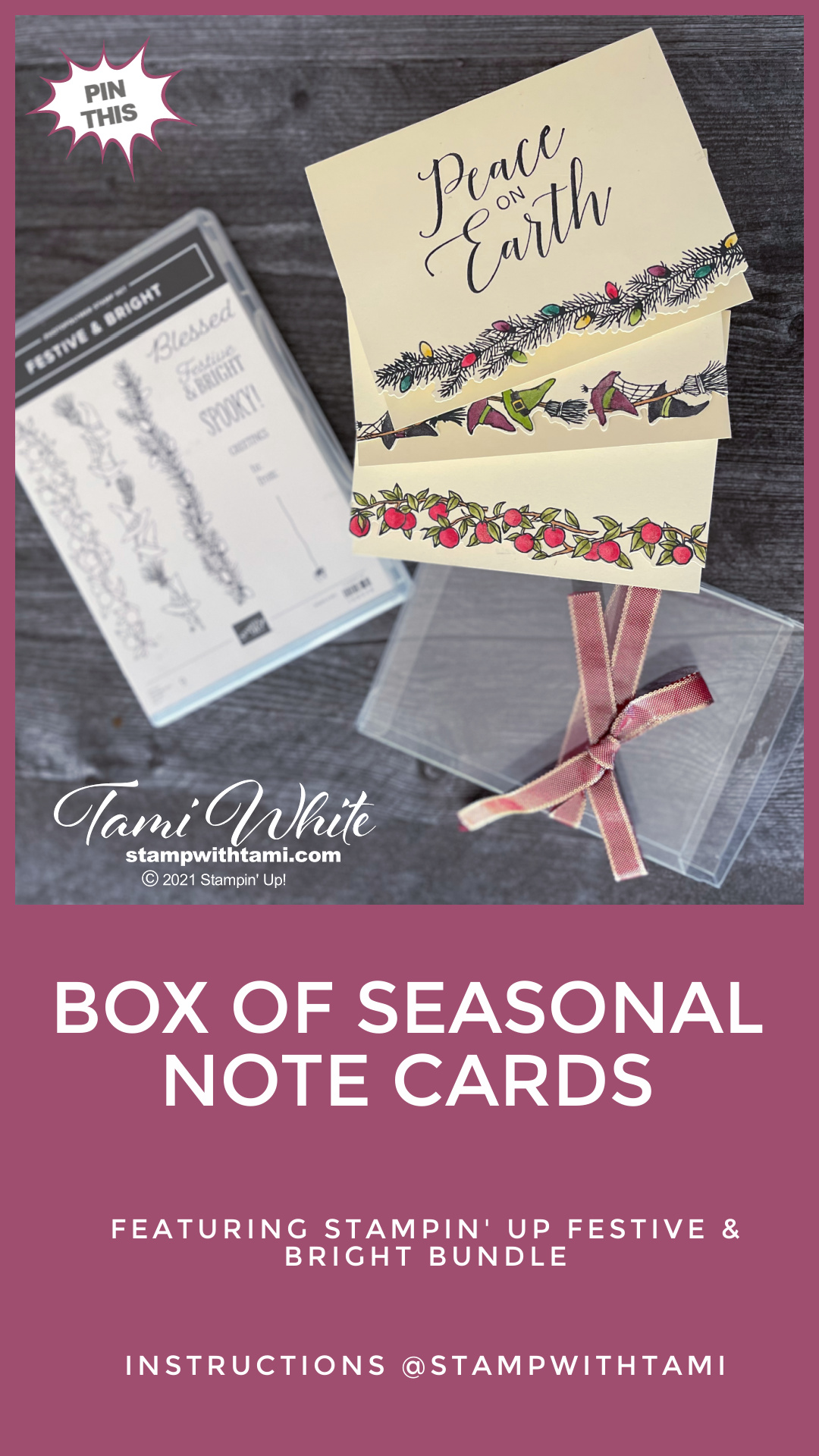 Seasonal Set of Notecards Tutorial | Stampin Up | StampWithTami.com