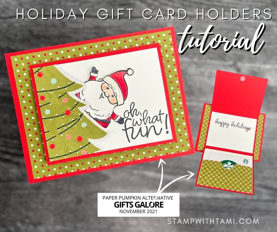 How to make Holiday Gift Card Holders | Stampin Up | StampWithTami