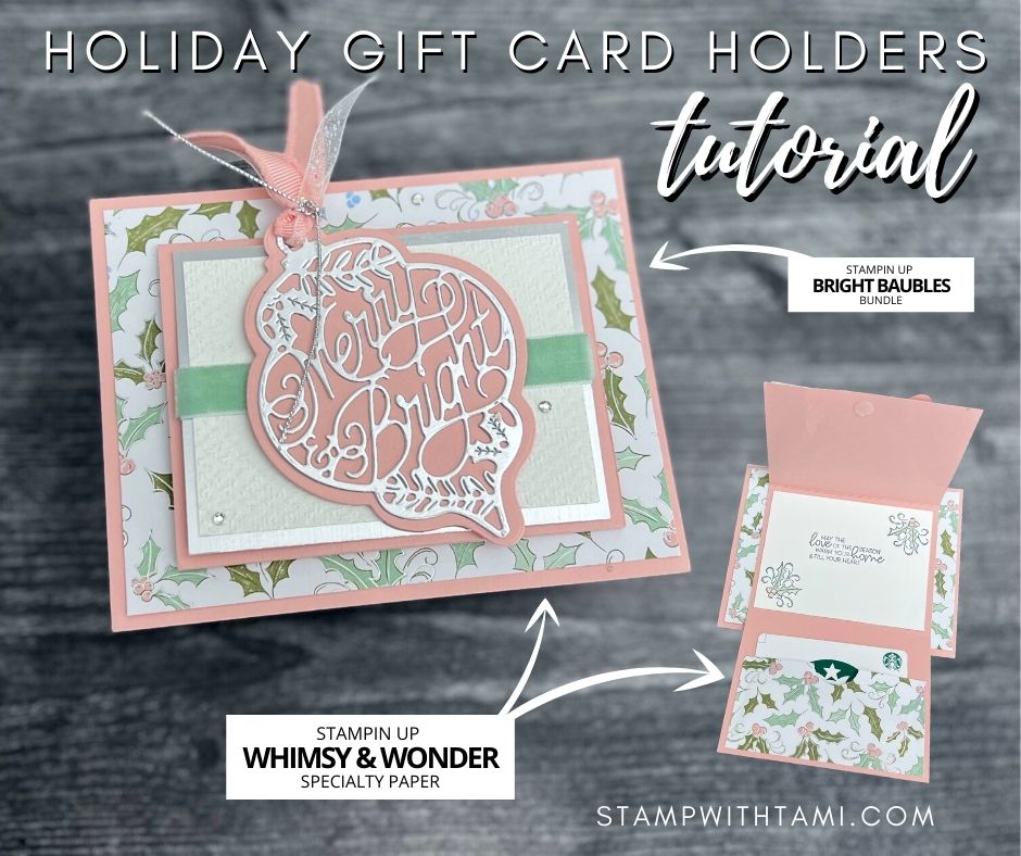 How to make Holiday Gift Card Holders | Stampin Up | StampWithTami
