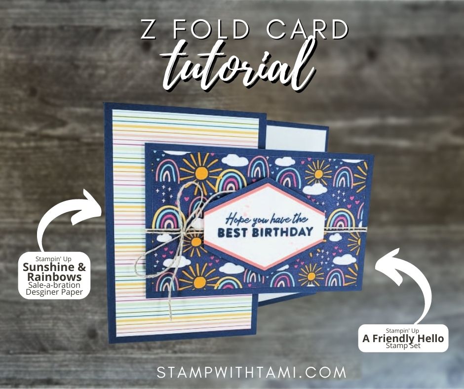 How to Make a Z Fold Card | StampWithTami.com