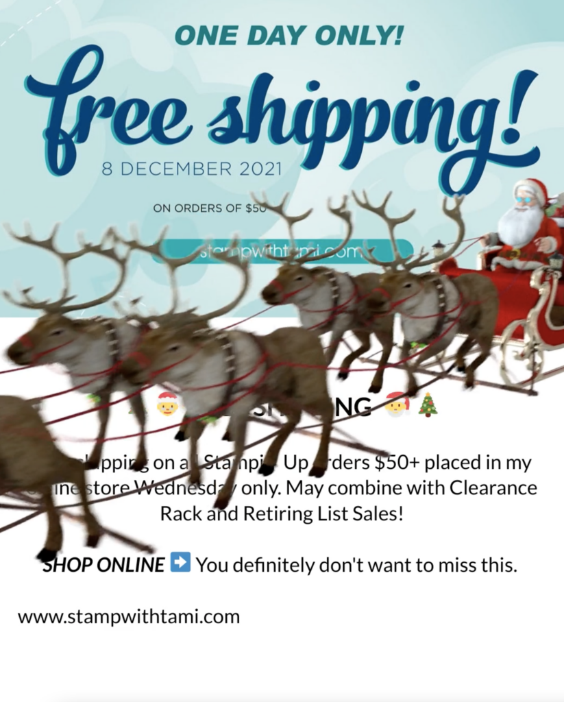 1 Day Sale – Free Shipping Wednesday Only - Stampin' Up! Demonstrator ...