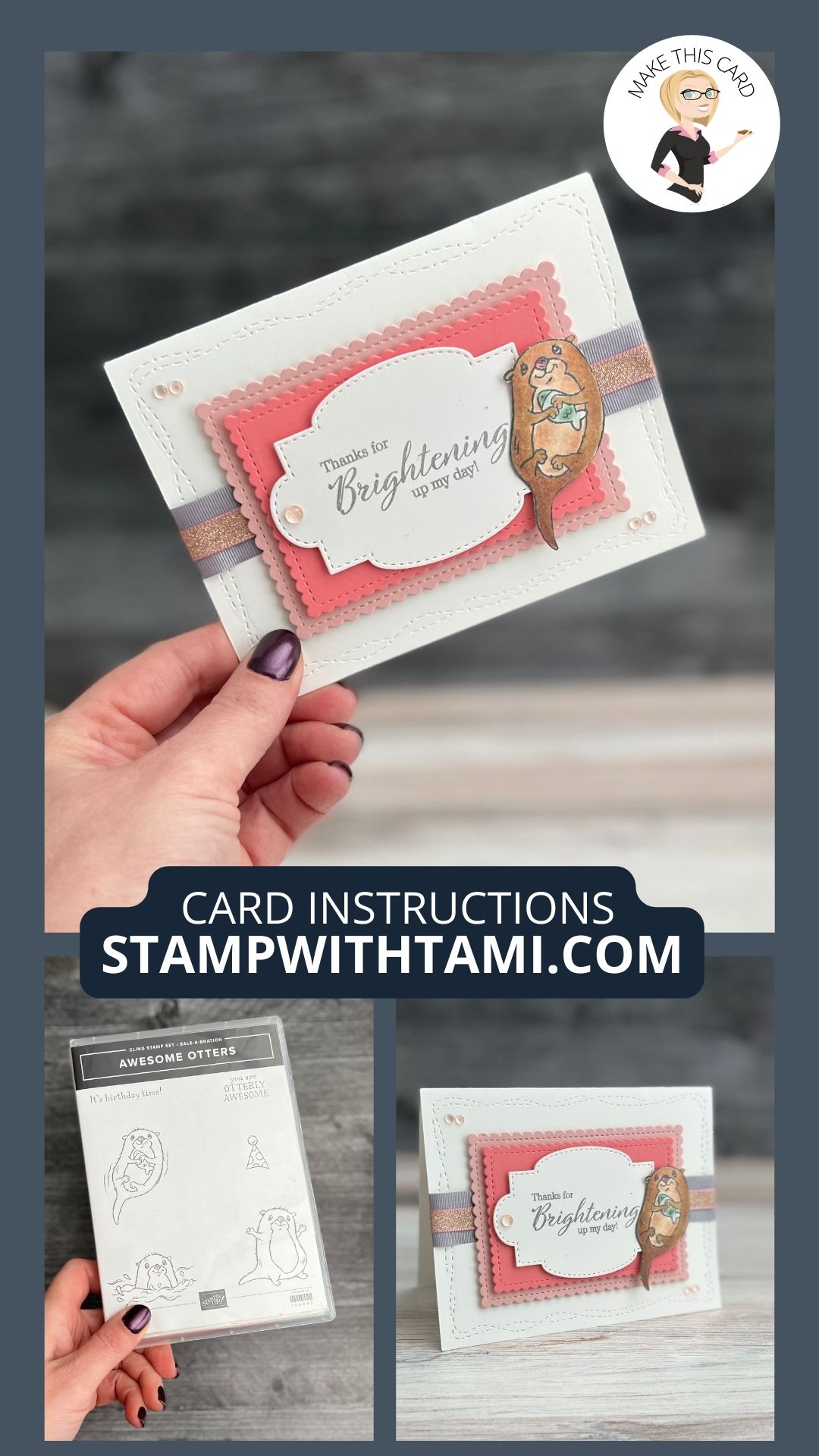 Awesome Otter Card Tutorial | Stampin Up | StampWithTami.com