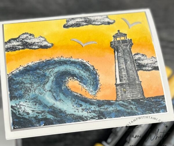 Sailing Home Stamp Set Wave Cards | Stampin Up | StampWithTami.com