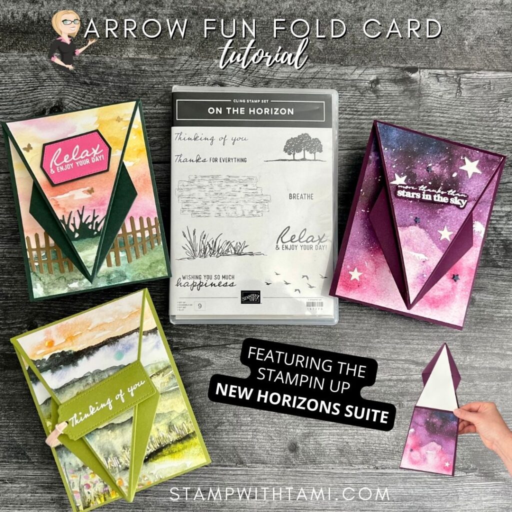 On The Horizon Arrow Fold Card | Stampin Up | StampWithTami.com