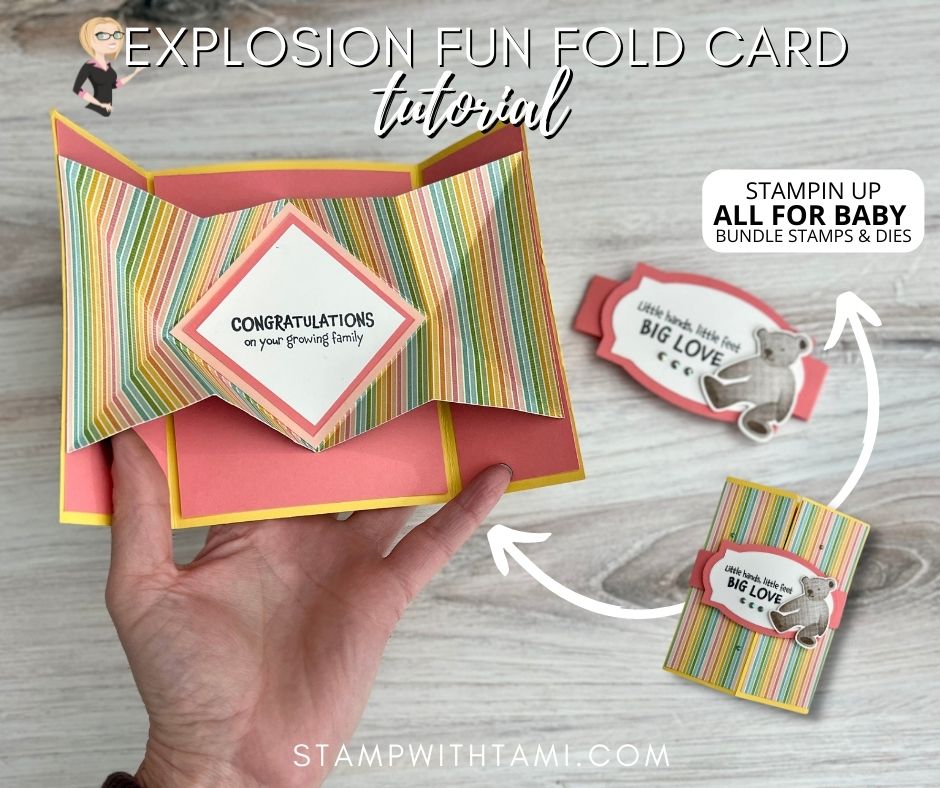 Stampin Up All For Baby Explosion Cards | StampWithTami.com