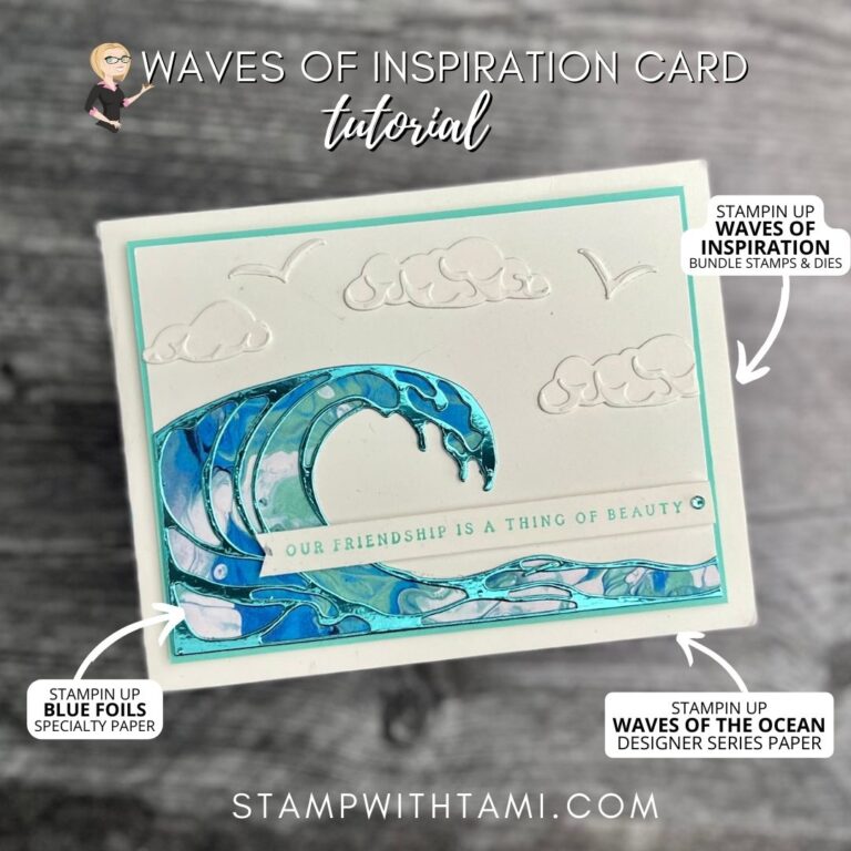 Sailing Home Stamp Set Wave Cards | Stampin Up | StampWithTami.com