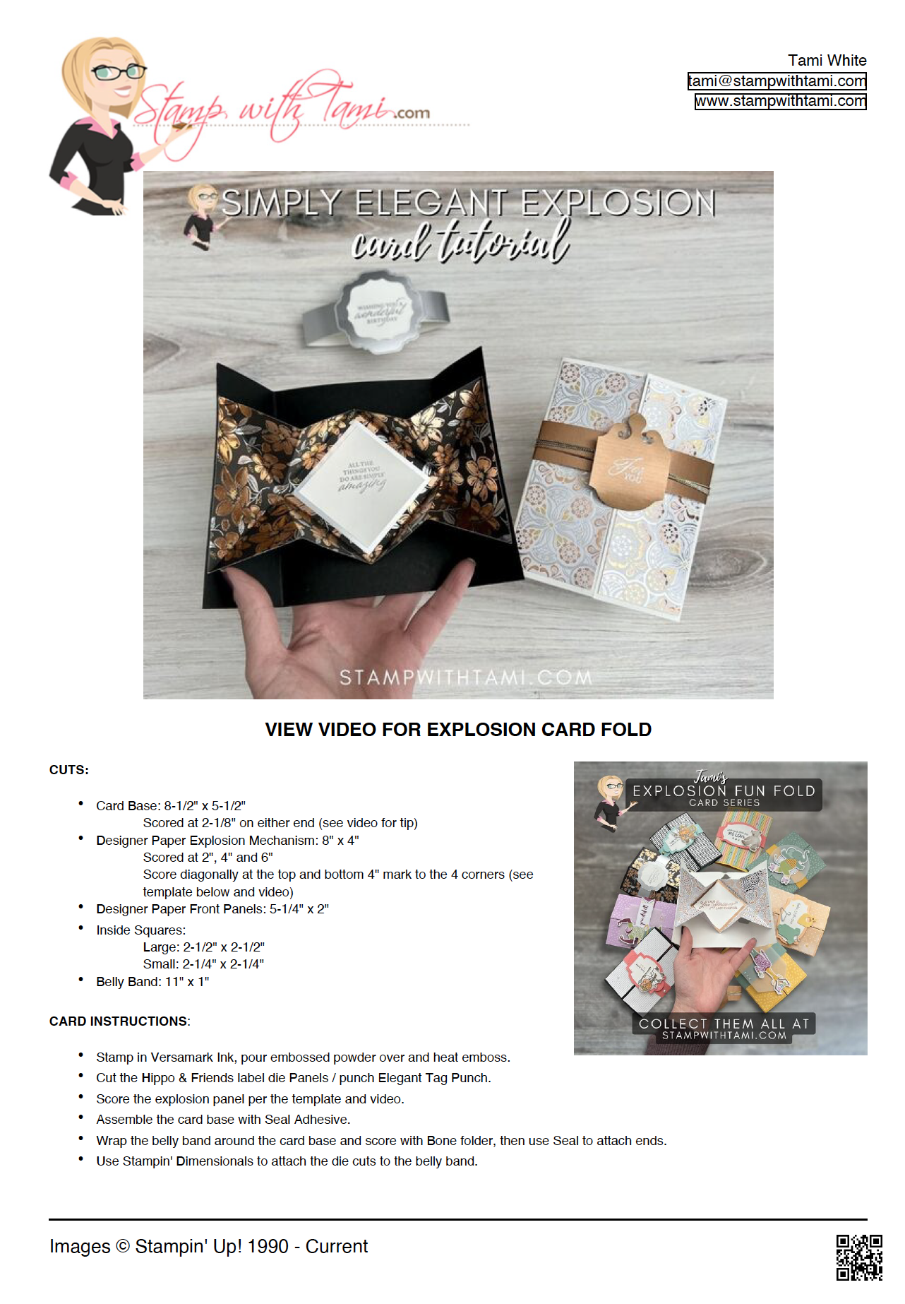 Stampin Up Simply Elegant Explosion Cards | StampWithTami.com