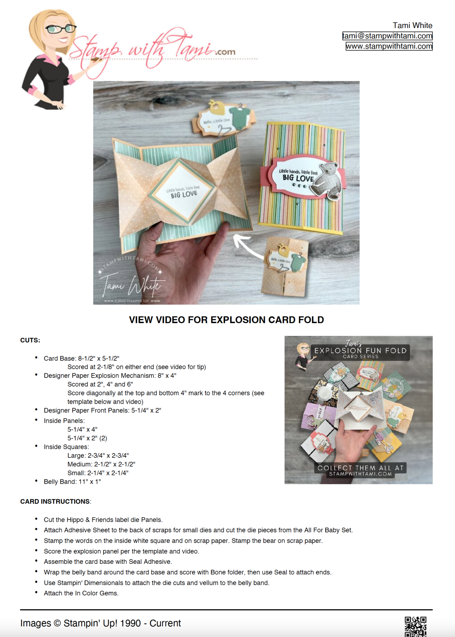 Stampin Up All For Baby Explosion Cards | StampWithTami.com