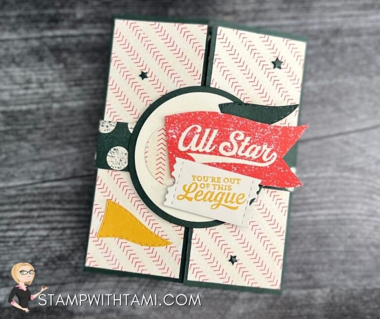 Stampin Up Hey Sports Fan Explosion Card | StampWithTami.com