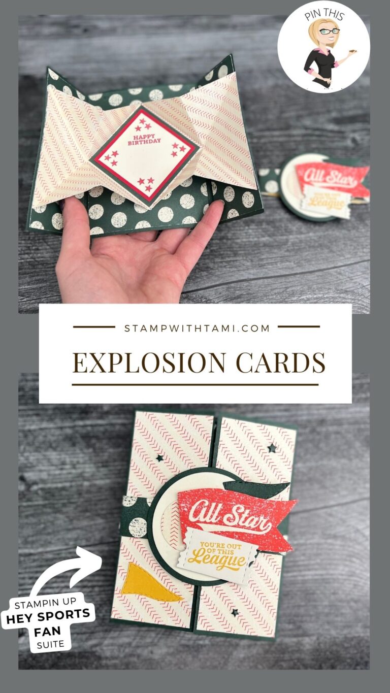 Stampin Up Hey Sports Fan Explosion Card | StampWithTami.com