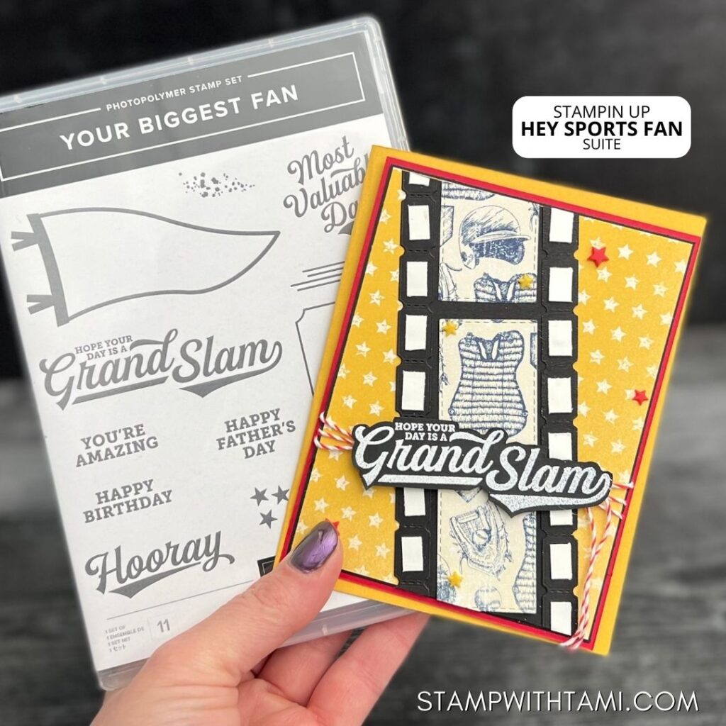 Grand Slam Film Strip Card | Stampin Up | StampWithTami.com