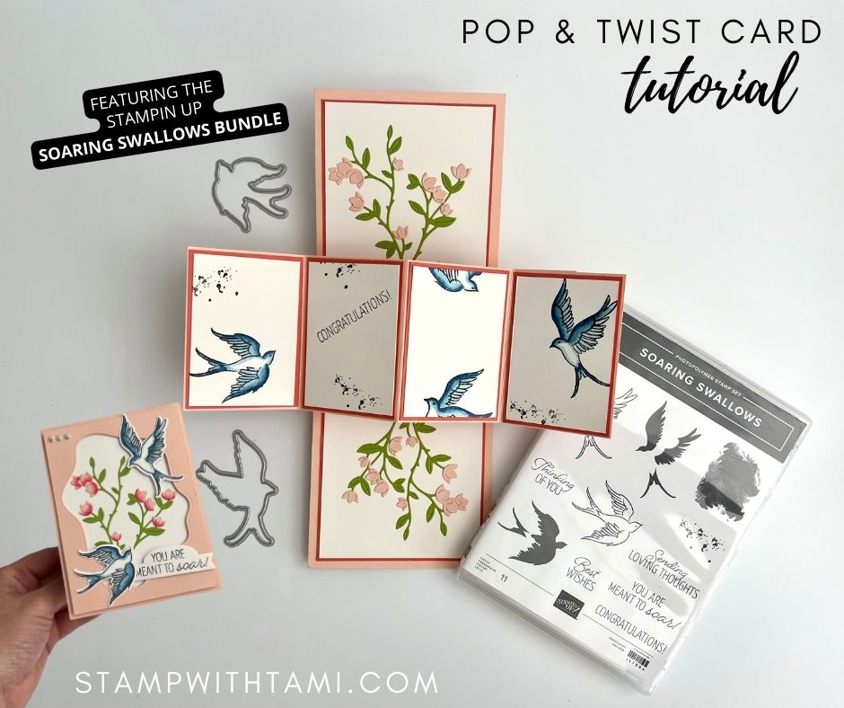 Pop & Twist Series | Stampin Up Soaring Swallows Pop Up Card