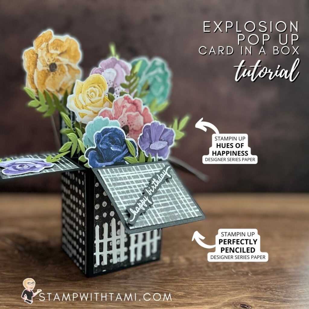 Explosion Pop Up Card in a Box [Hues of Happiness Series Card 12 ...