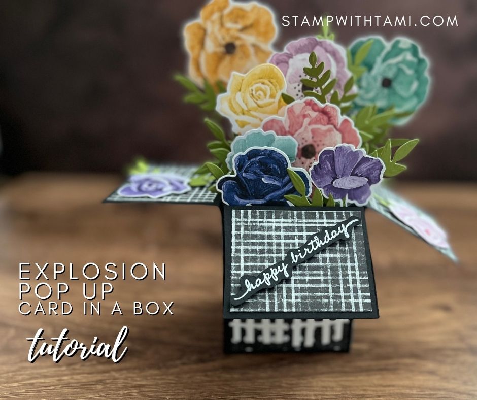 Explosion Pop Up Card in a Box [Hues of Happiness Series Card 12 ...