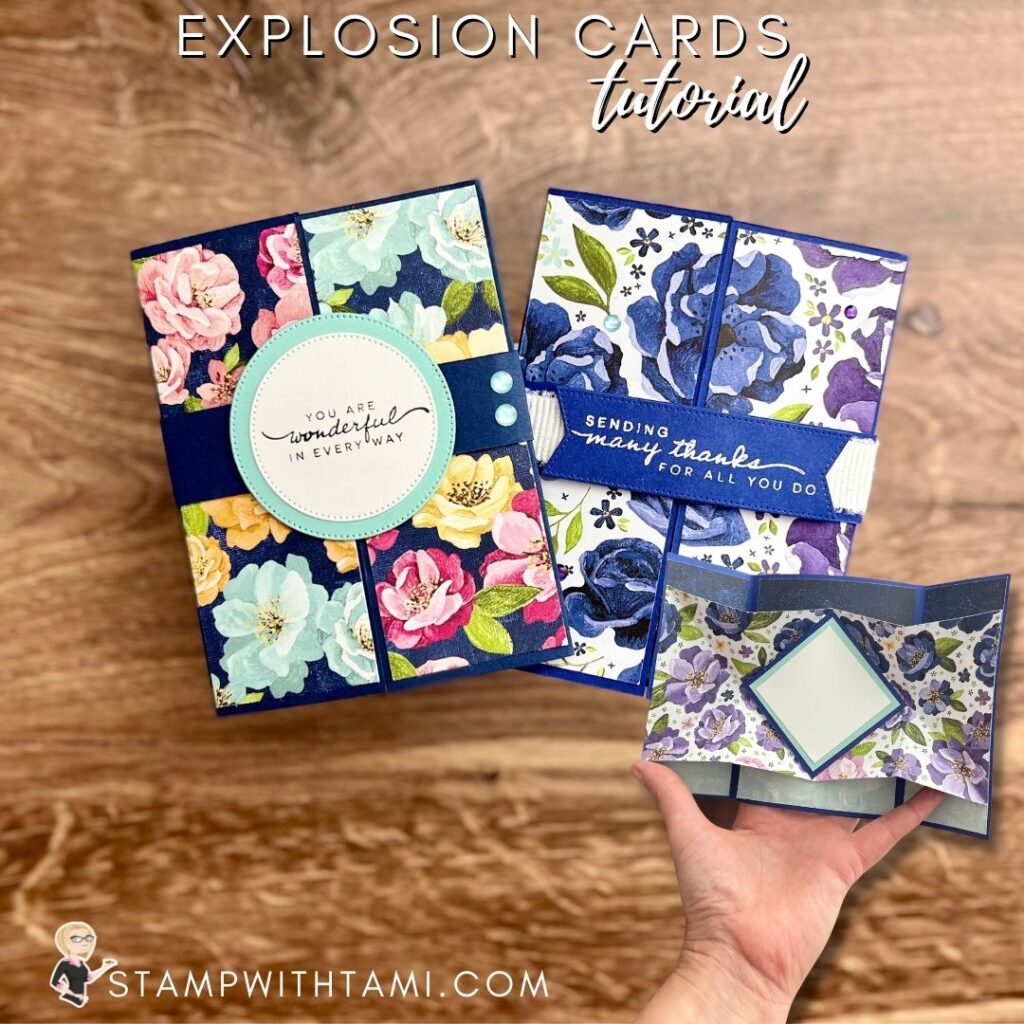 Explosion Cards [Hues of Happiness Series Cards 5 & 6] Stampin Up Fun ...