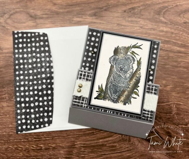 Stampin Up Wild & Sweet Koala Card | Pop Up Step Fold Series
