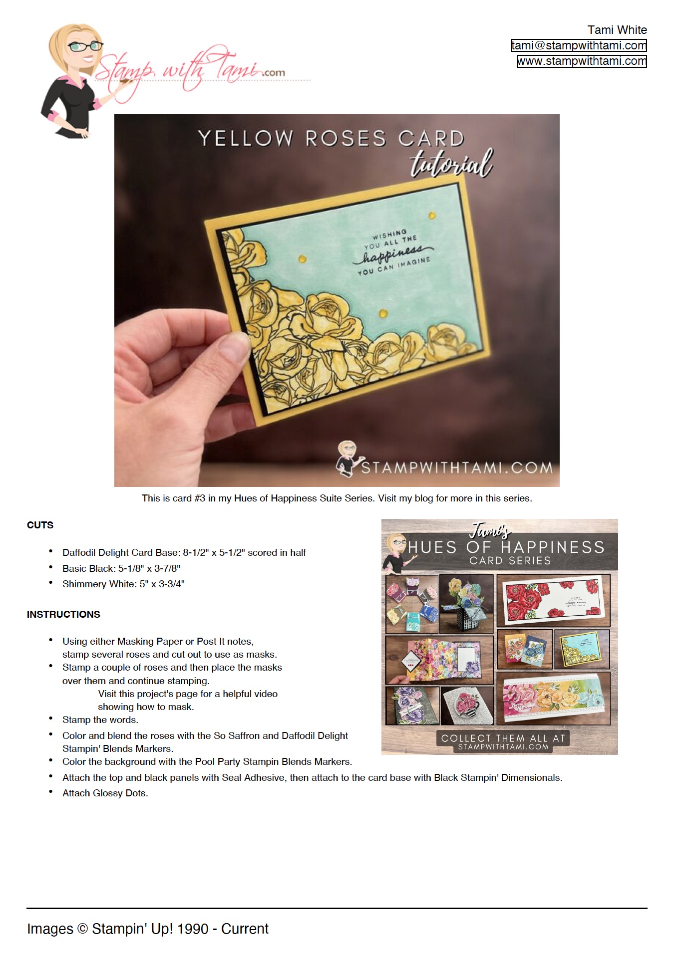 Teacup Roses Card [Hues of Happiness Series Card 2] | Stampin Up Begin ...