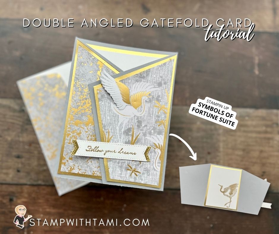 Symbols of Fortune [Angled Gatefold Series - Card 9] | Stampin Up Fun Fold Cards