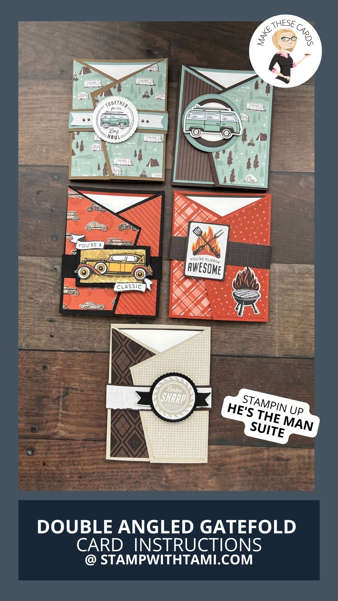 He's the Man Belly Band [Angled Gatefold Series - Card 10-15] | Stampin ...