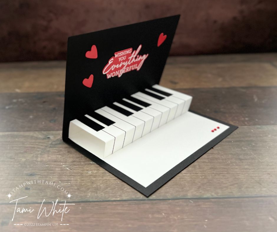 Piano Pop Up [Pop Up Series - Card 6] | Stampin Up Fun Fold Cards