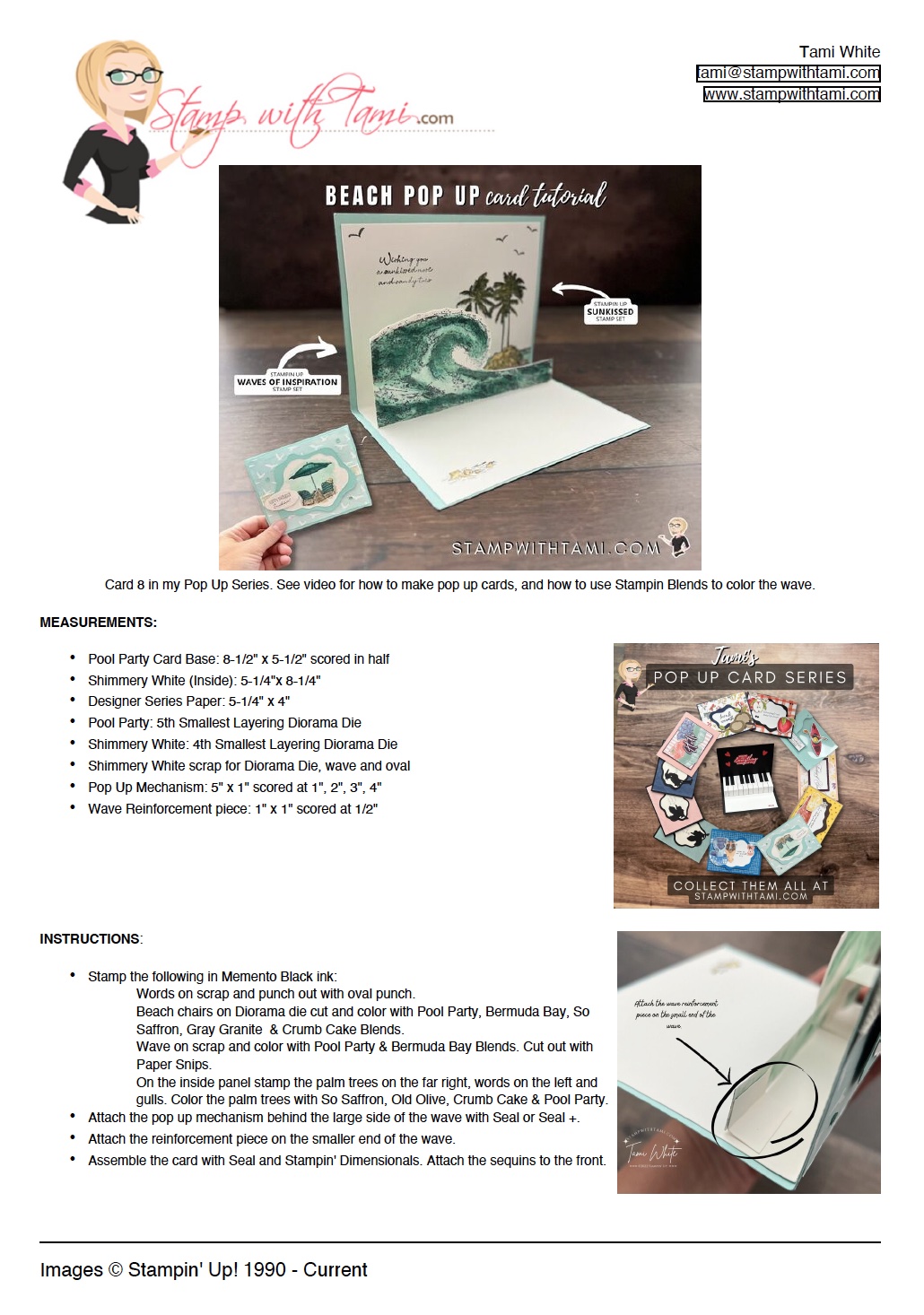 Sunkissed Beach Pop Up Card [Pop Up Series - Card 8]| Stampin Up Fun ...