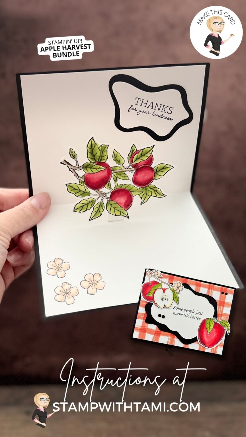Apple Harvest Pop Up Card [Pop Up Series - Card 10] | Stampin Up Fun ...