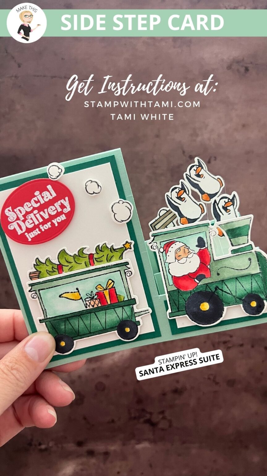 Santa's Delivery [Side Step Series Card 4] | Stampin Up Fun Fold Cards